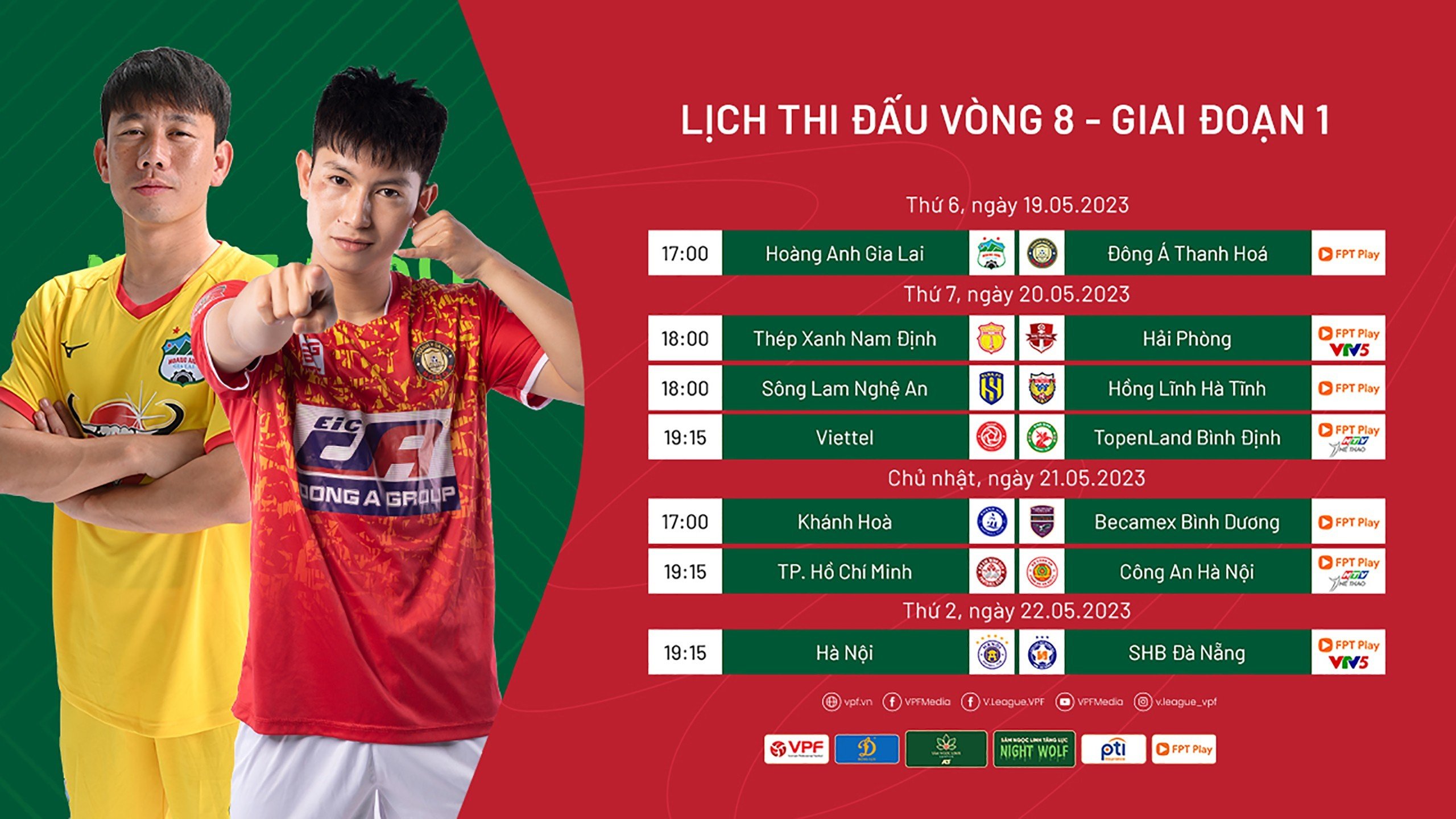 Trước vòng 8 Night Wolf V.League 1-2023: Tăng tốc! | VPF