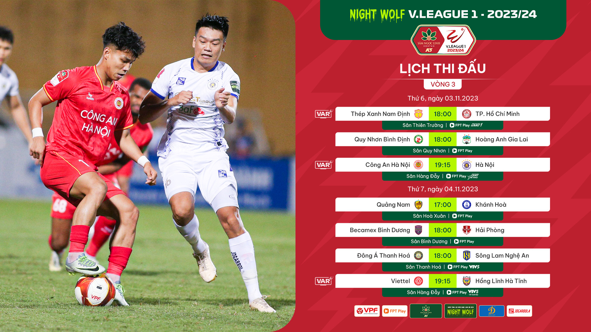 Trước vòng 3 Night Wolf V.League 1 – 2023/24: Không khoan nhượng | VPF